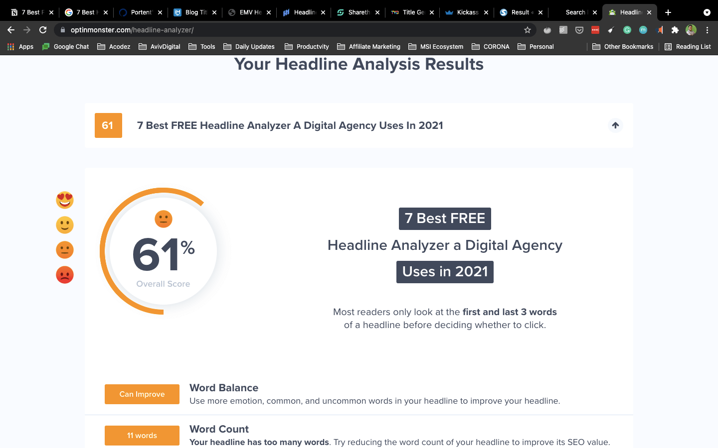 7 Best FREE Headline Analyzer a Digital Agency Uses in 2025
